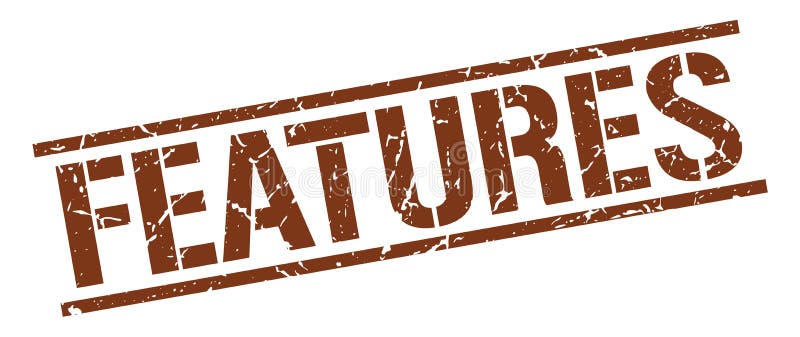 Features stamp stock vector. Illustration of isolated - 100909473