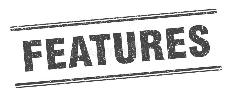 Features Stamp. Features Square Grunge Sign Stock Vector - Illustration ...