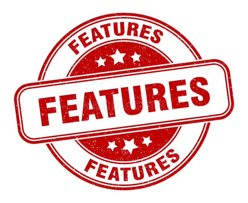 Features Stamp. Features Round Grunge Sign Stock Vector - Illustration ...