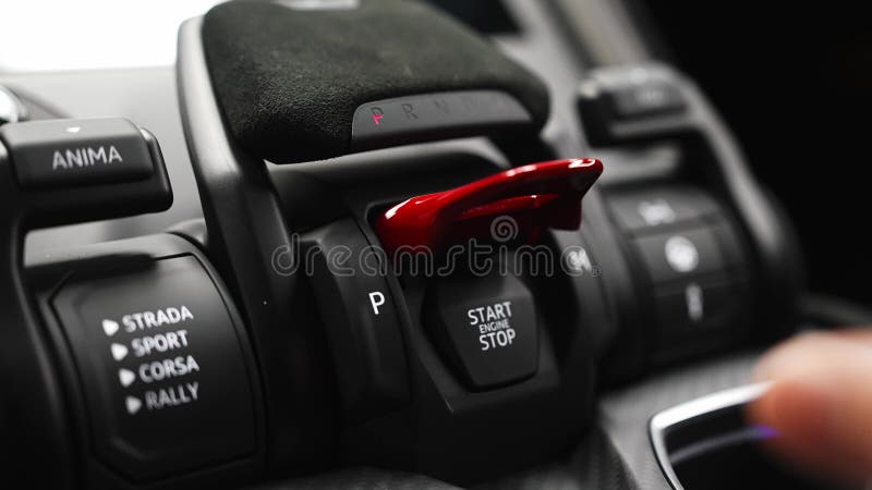 Features Start Engine Button, Digital Display, and Steering Wheel with ...