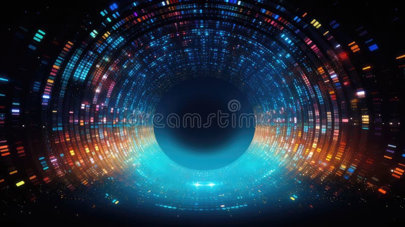 Features Technology Background Circle Stock Illustration - Illustration ...
