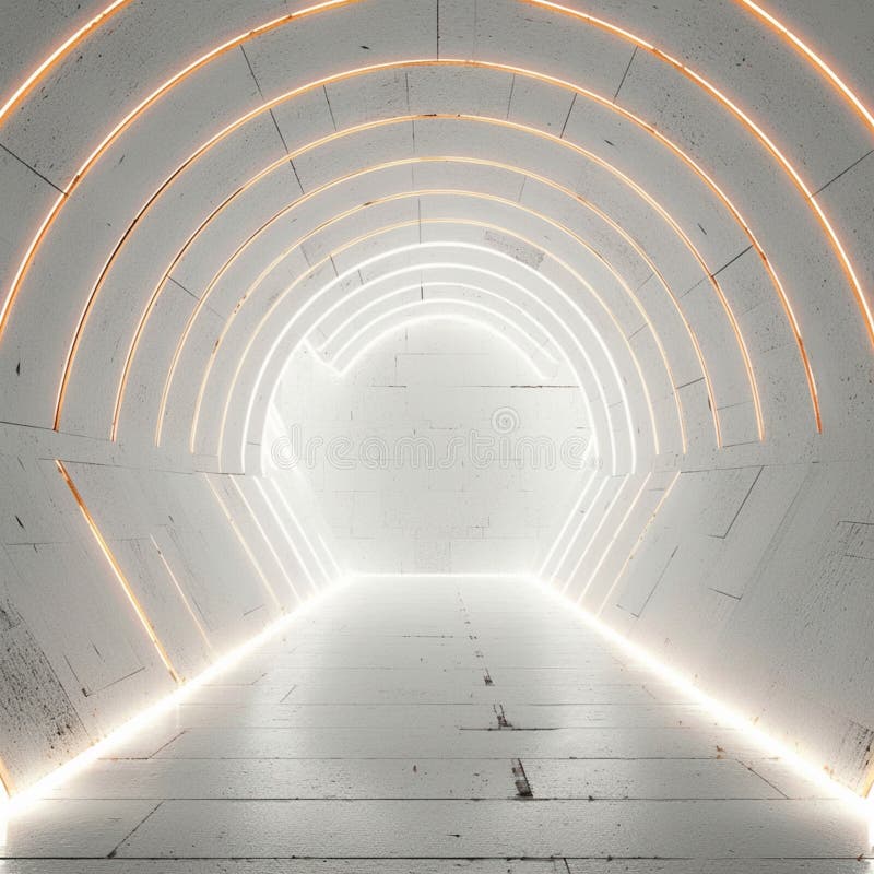 Features White Tunnel with Brick Wall Texture Detailed 3D Rendering ...
