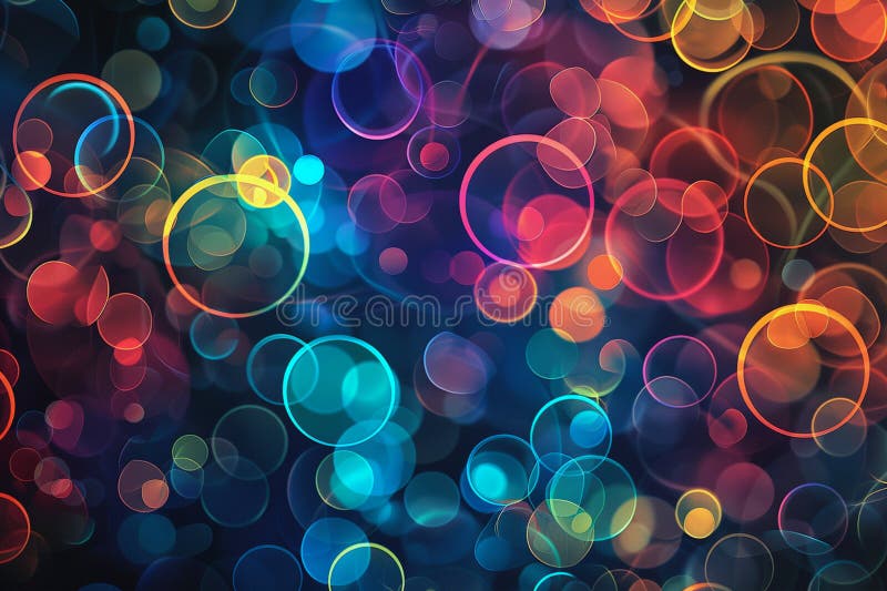 Featuring an Abstract Background Design Adorned with Colorful Circles ...