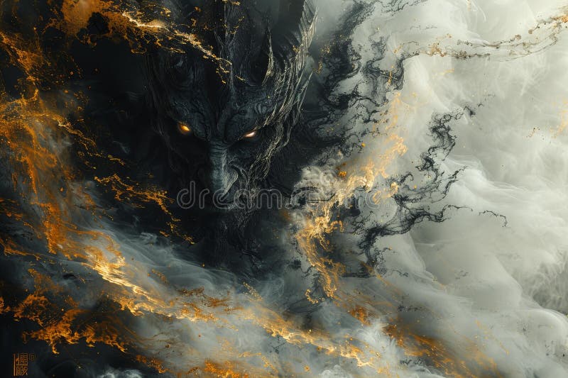 Featuring a Abstract Expressionist Art Style , a Black and Gold Image ...