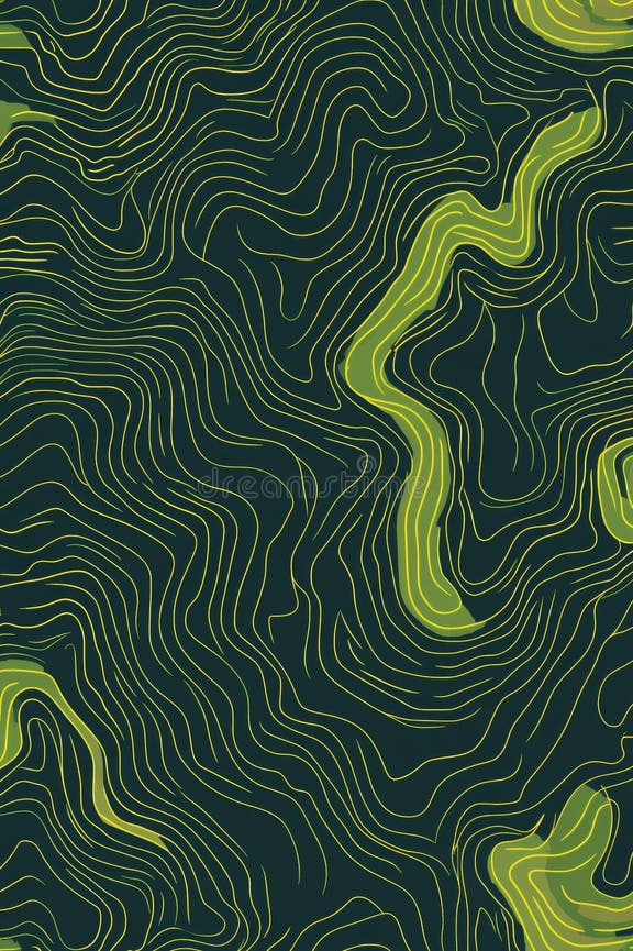 Featuring an Abstract Hypnotic Green Backdrop in Line Art Stock Image ...
