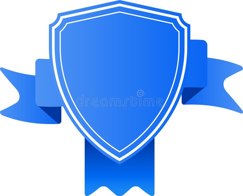 Featuring a Blue Shield Adorned with a Ribbon, Symbolizing Security ...