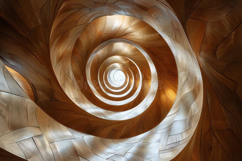 Featuring a Ceiling Made of Wood with a Spiral, High Quality, High ...
