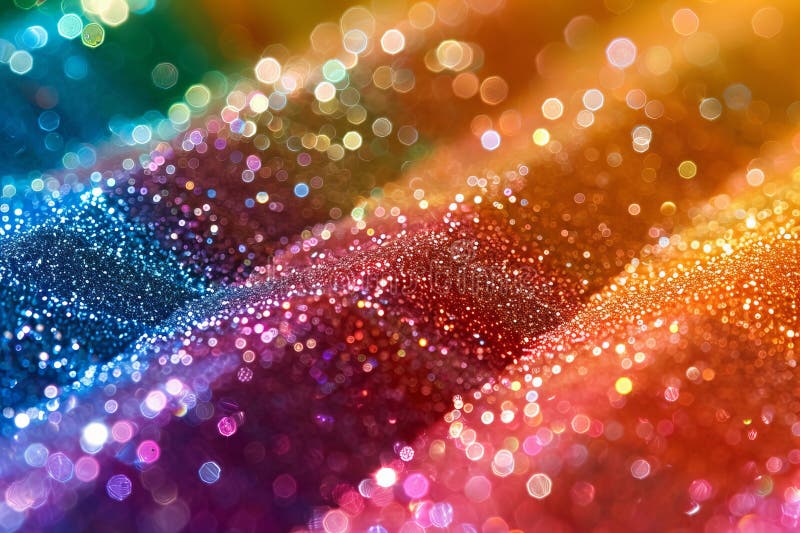 A Close Up of Rainbow Colored Glitter Paper, High Quality, High ...