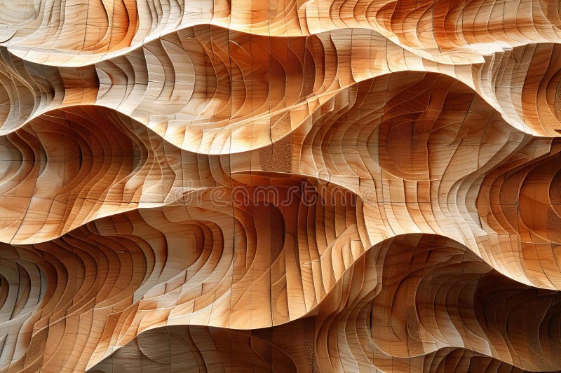 Featuring a Close Up of the Wood and Wave Pattern on a Wall Stock ...