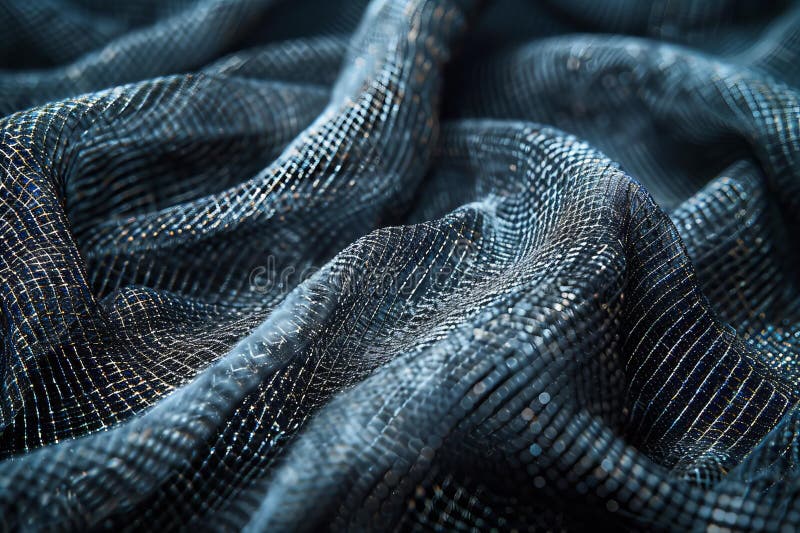 Featuring a Closeup of the Texture and Pattern on Black Mesh Fabric ...