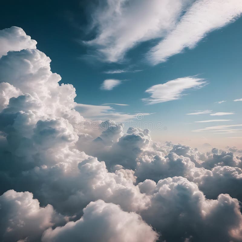 Featuring Clouds with a Calming Effect and Image Stock Illustration ...