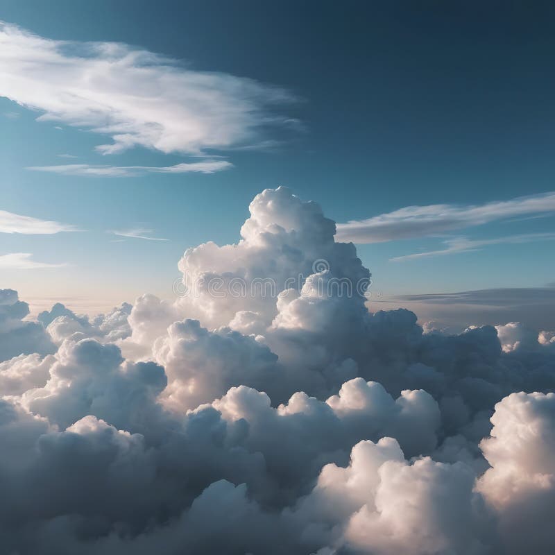 Featuring Clouds with the Calming Effect Image Stock Illustration ...