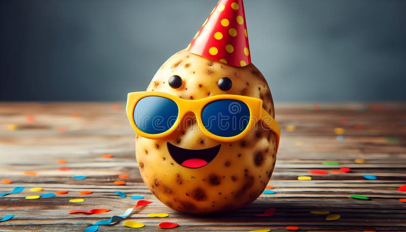 Cute and Happy Potato. this Potato Has a Fun Expression Stock ...