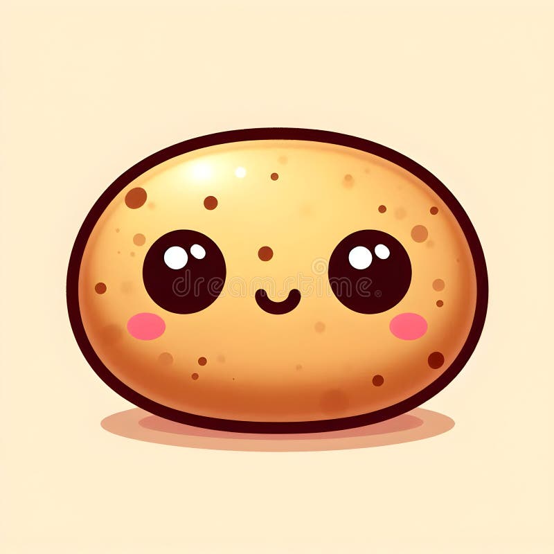Cute and Happy Potato. this Potato Has a Fun Expression Stock ...