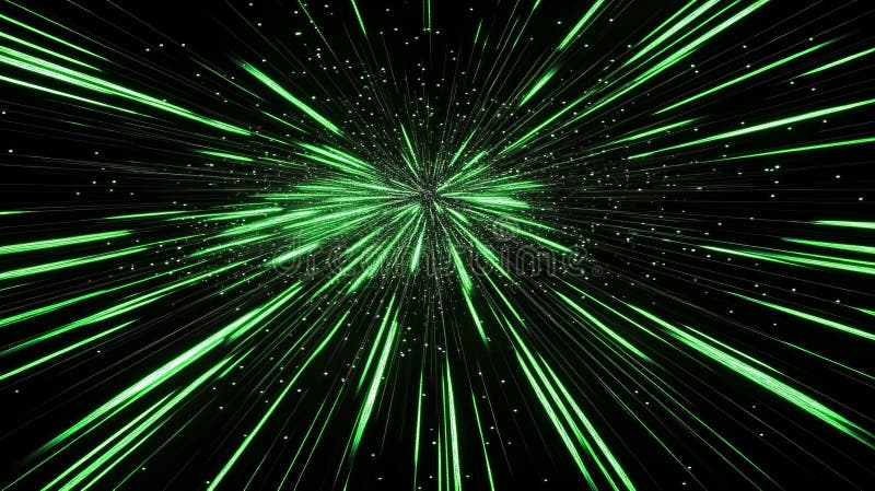 Featuring a Digitally Drawn Star Explosion on a Green Background Stock ...