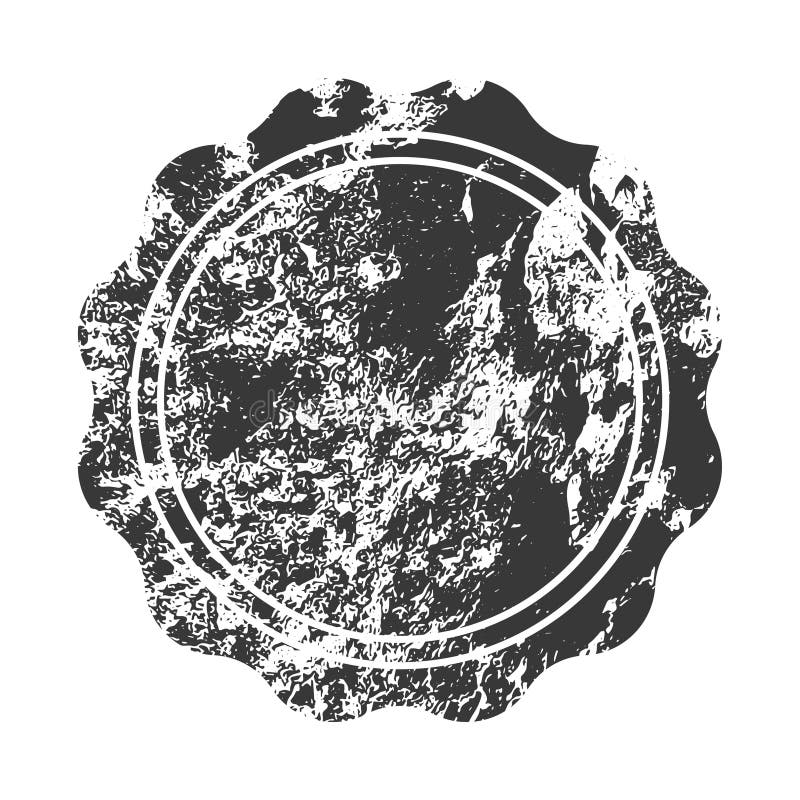 Vintage Postal Vector Stamp Featuring Grungy Texture, Showcasing ...