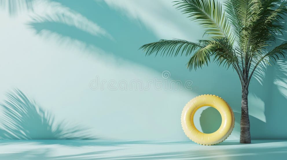 Featuring a Float and Palm Tree, a 3D Summer Vacation Illustration ...