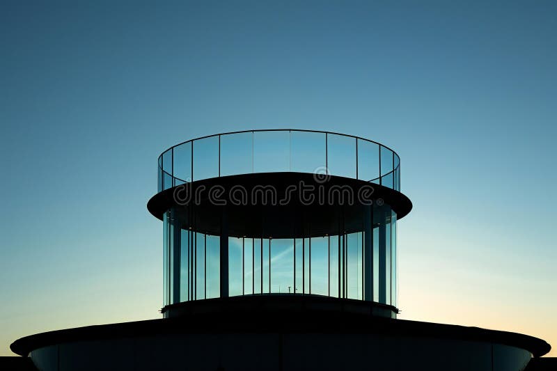 Featuring a the Glass Structure is on Top of a Circular Building Stock ...