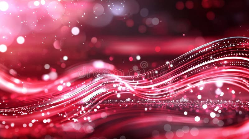 Featuring Glowing Geometric Lines on a Red Abstract Background. Modern ...