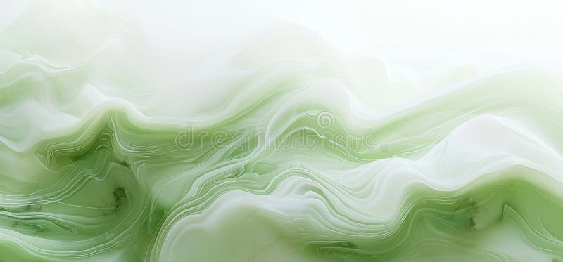 Featuring a Gray Pattern, the Green and White Marble Wall Provides an ...