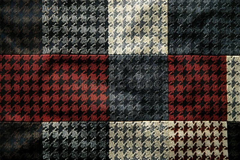 Featuring a Houndstooth Pattern in Black, White and Red Colors. the ...