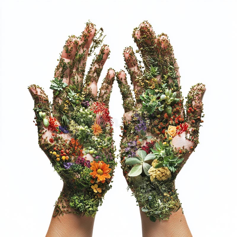 Featuring Imagine a Pair of Open Hands, Palms Up, Each Adorned with a ...