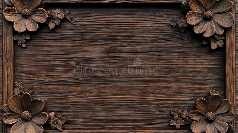 Featuring Intricate Floral Patterns Around a Plain Wood Panel in the ...