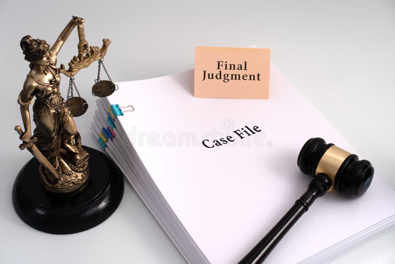 Illustrative Photo for Legal Terminology Final Judgment Stock Image ...