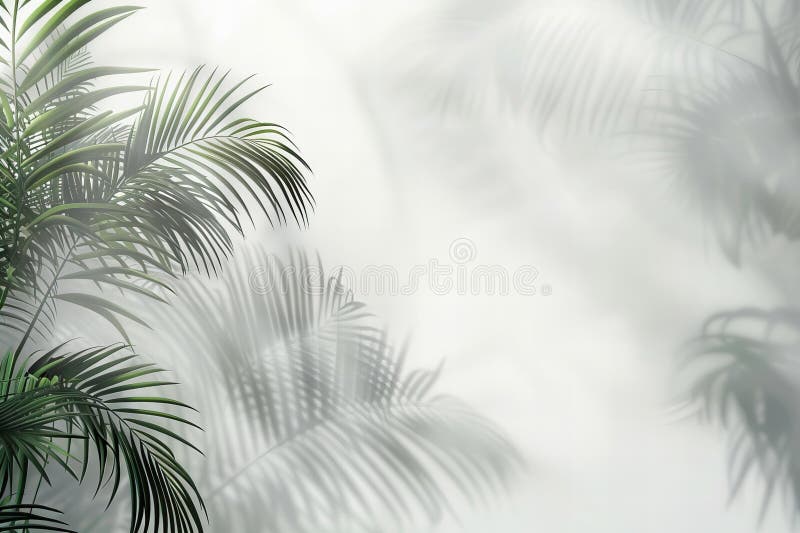 Featuring a Light Gray Background with a Palm Tree Shadow, White ...