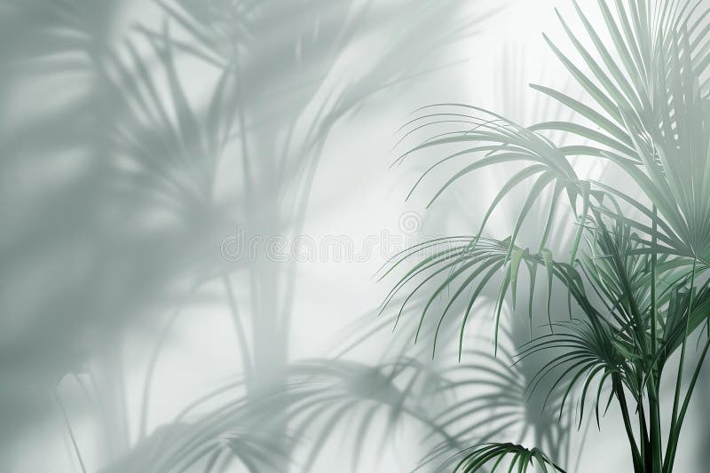 Featuring a Light Gray Background with a Palm Tree Shadow, White ...