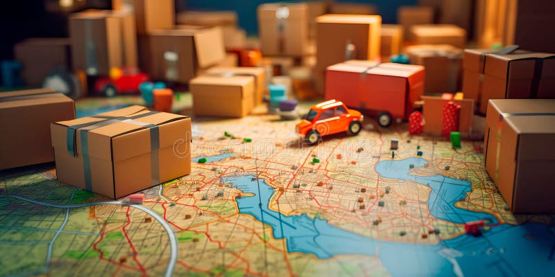 Featuring a Map and Moving Boxes, Symbolizing the Planning and ...