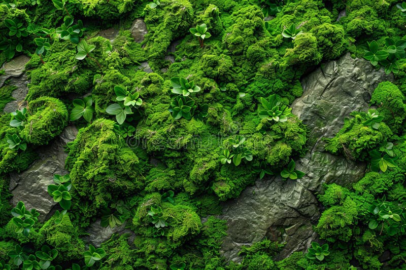 Featuring a Moss on the Wall, Top View, Green Moss Texture Background ...