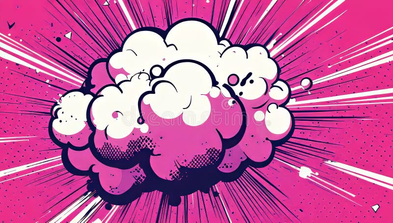 Featuring a Pink Background and an Explosion Star in Abstract Line Art ...