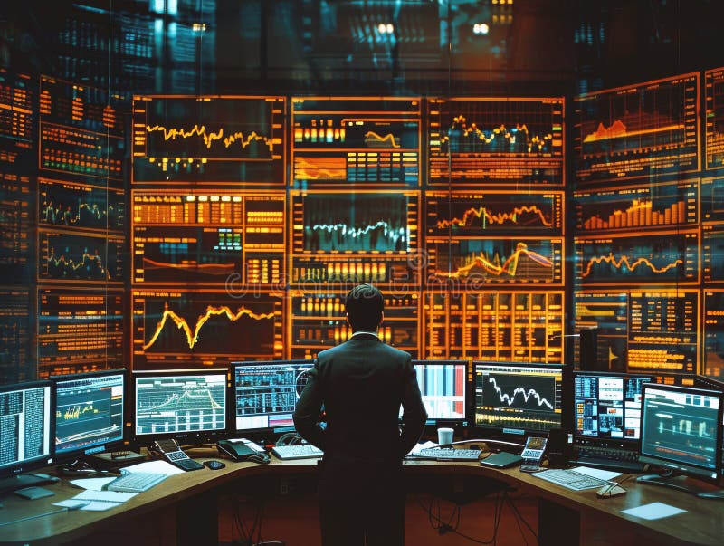 Professionals Analyzing Financial Data with Graphs and Statistics ...