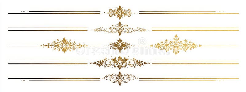 Featuring a Range of Decorative Design Elements Including Flourish ...