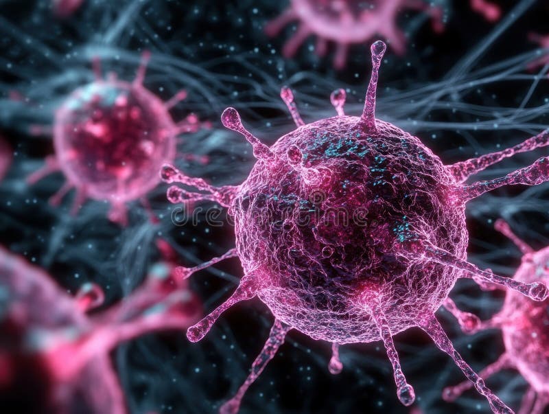 Featuring Red Spikes, a Meticulously Detailed 3D Visualization of Virus ...