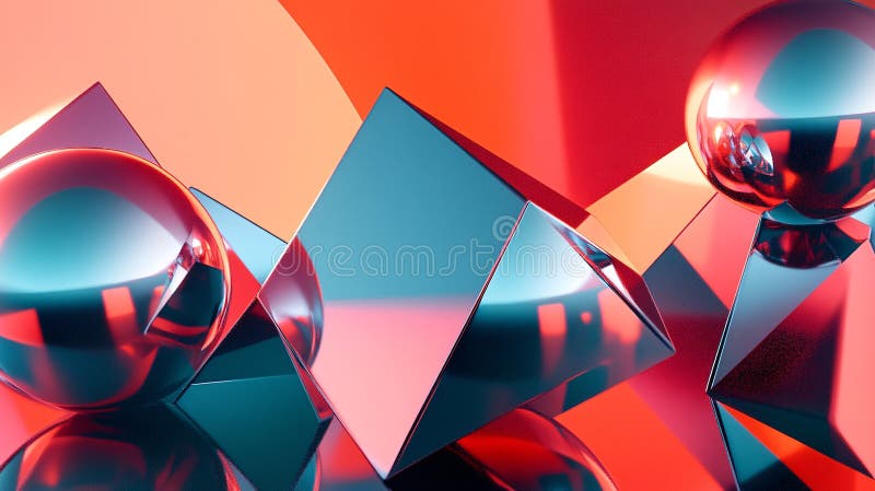 Featuring Reflective Geometric 3D Shapes, the Shiny and Modern ...