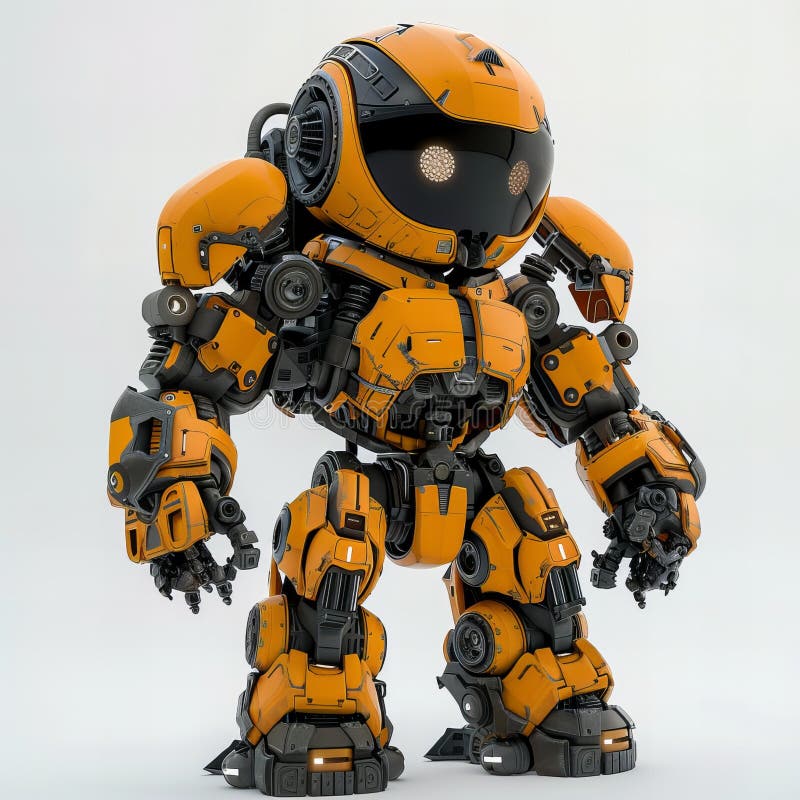 Featuring a Robot, Style , Isolated on White Background , High Quality ...