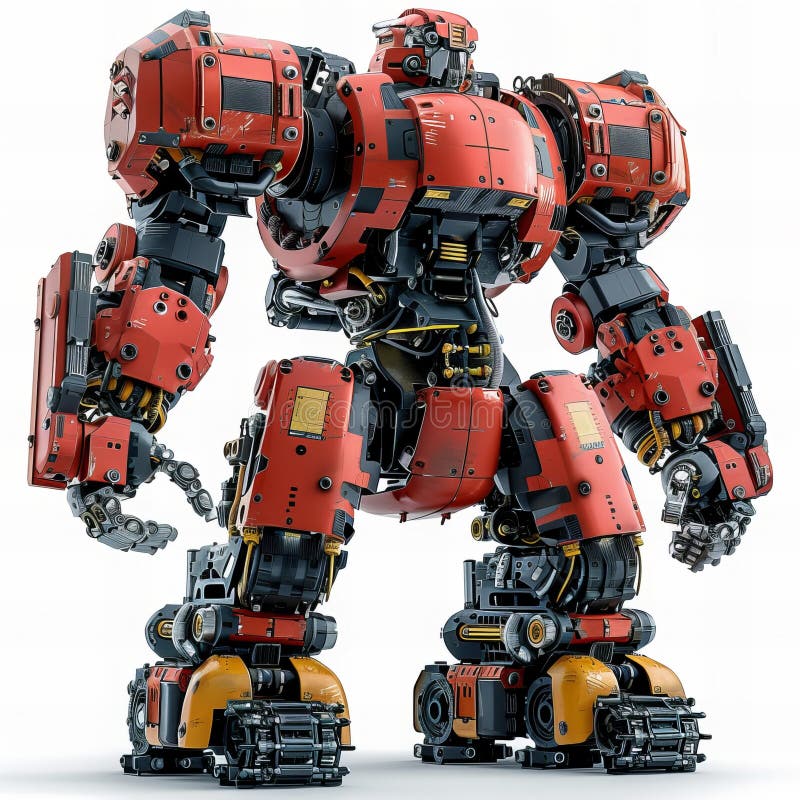 Featuring a Robot, Style , Isolated on White Background , High Quality ...