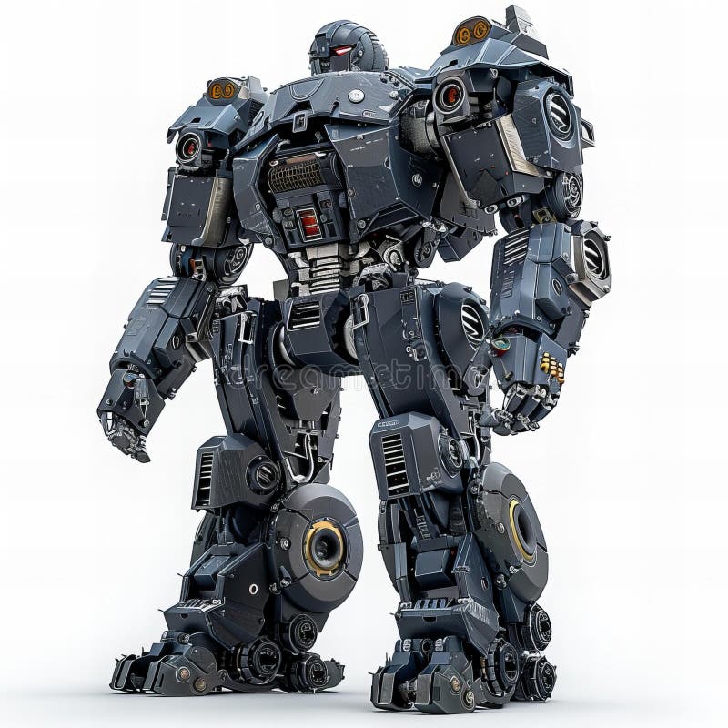 Featuring a Robot, Style , Isolated on White Background , High Quality ...