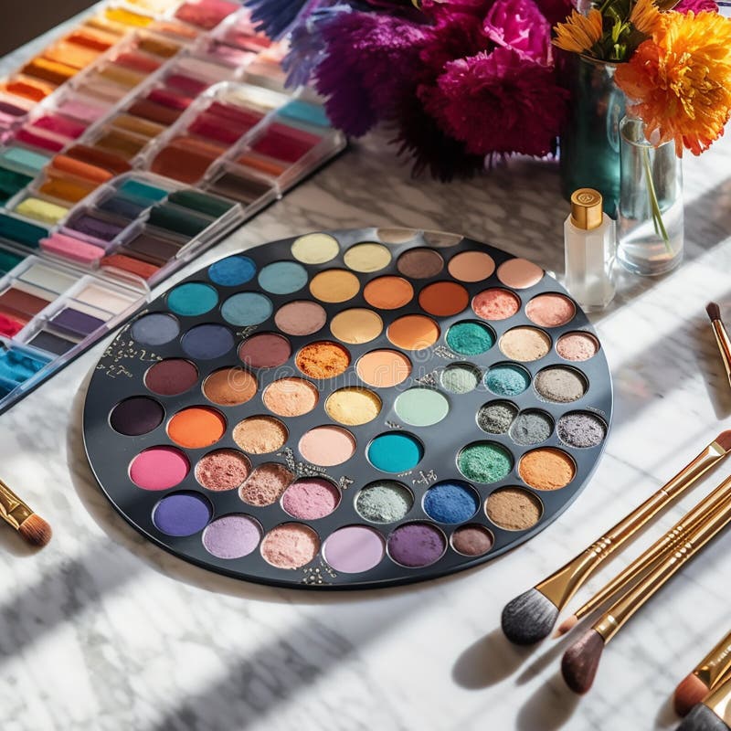 Featuring a Set of Colorful Brushes, a Palette of Vibrant Eyeshadow ...