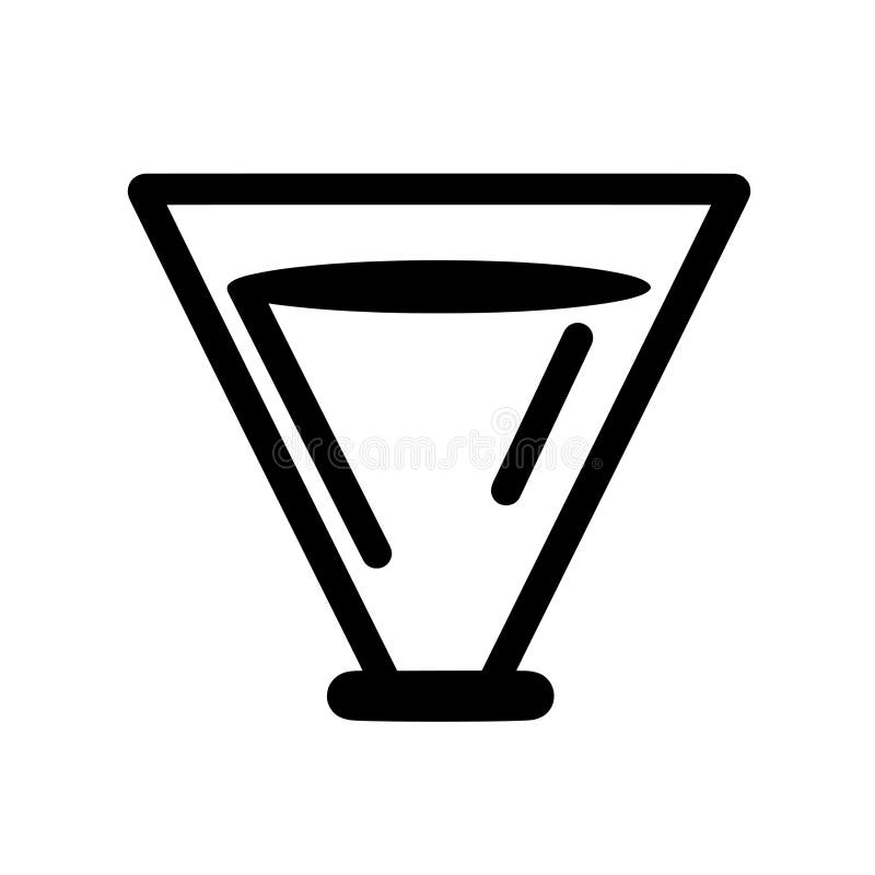 Featuring Simple, Minimalistic Icon of an Open Funnel. Stock Vector ...