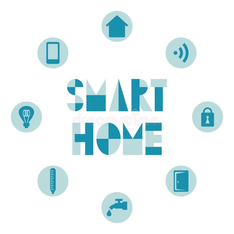 Featuring Smart Home Design Elements. Digital House with Automation ...