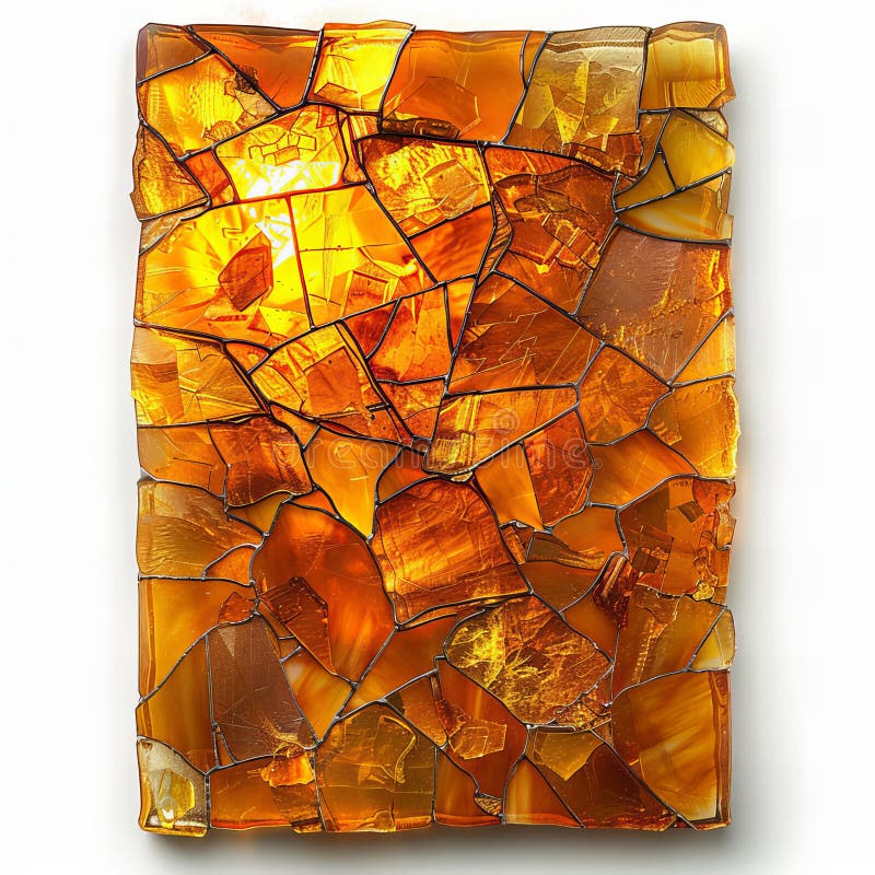 Featuring a Stained Glass , Amber , Isolated on White Background , High ...