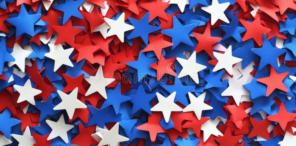 Featuring Stars in Red, White, and Blue, this Pattern Repeats Stock ...