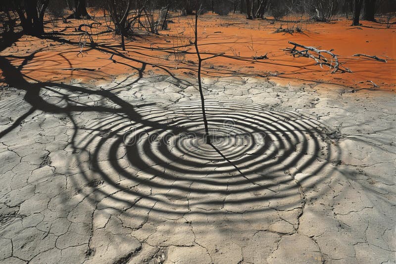 Featuring a Stick is Placed on the Ground, and Its Shadow Forms ...