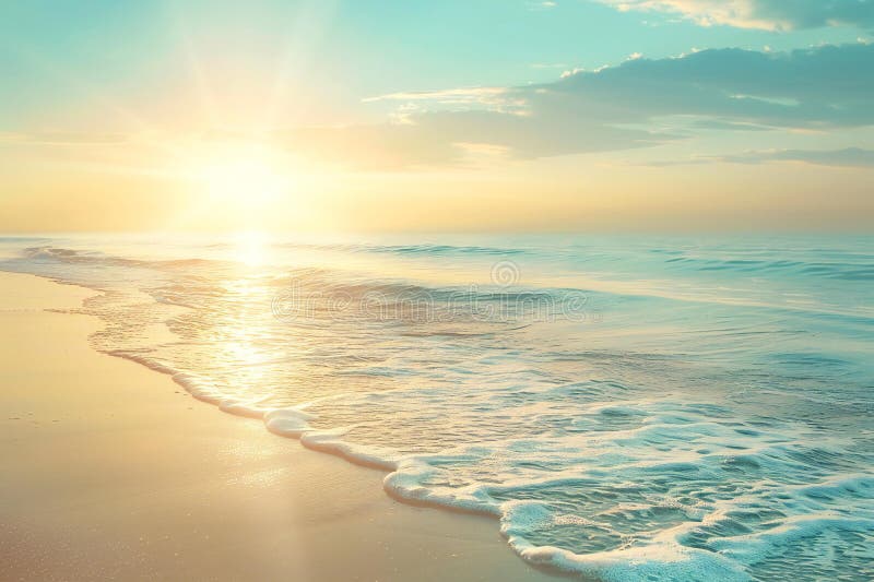 Featuring a the Sun and Light in an Empty Beach, High Quality, High ...