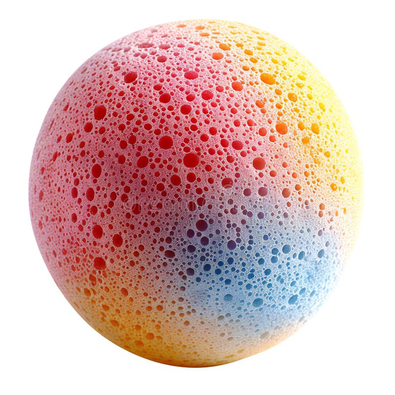 Featuring a Symbolism , Sponge Ball , Isolated on White Background ...