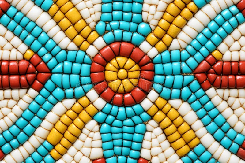 Vibrant Beadwork Design Inspired by Native American Cultural Patterns ...