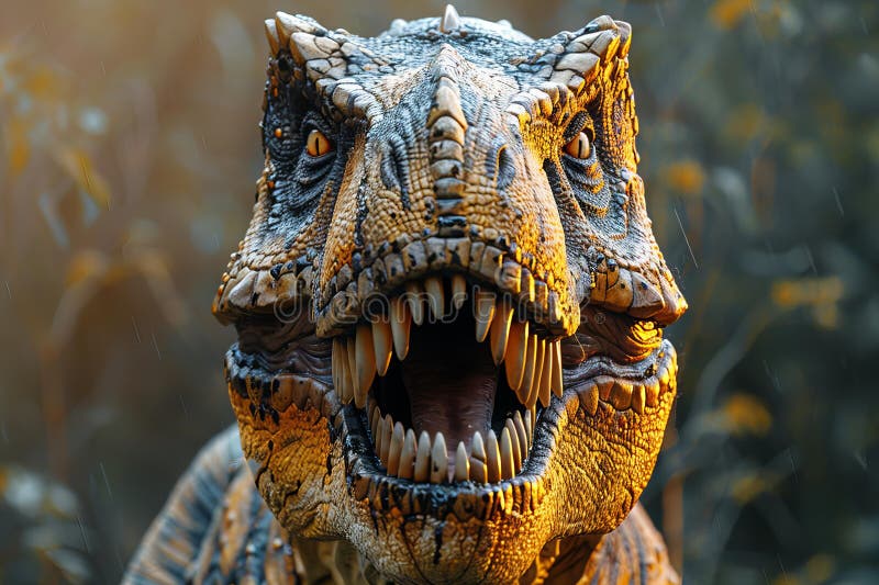 Featuring a the T Rex Statue Has a Large Head and Teeth, High Quality ...